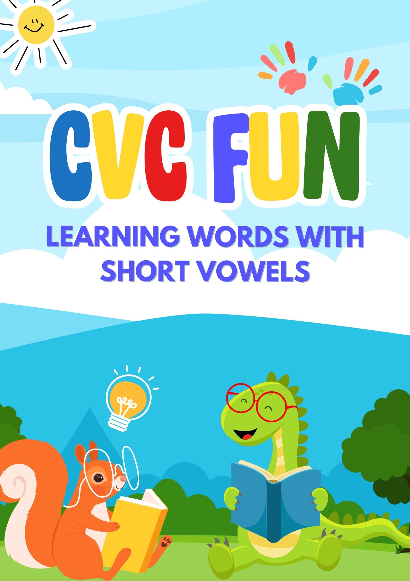 CVC Fun -Learning Words with Short Vowels- (50 pages) bokkbinded ...