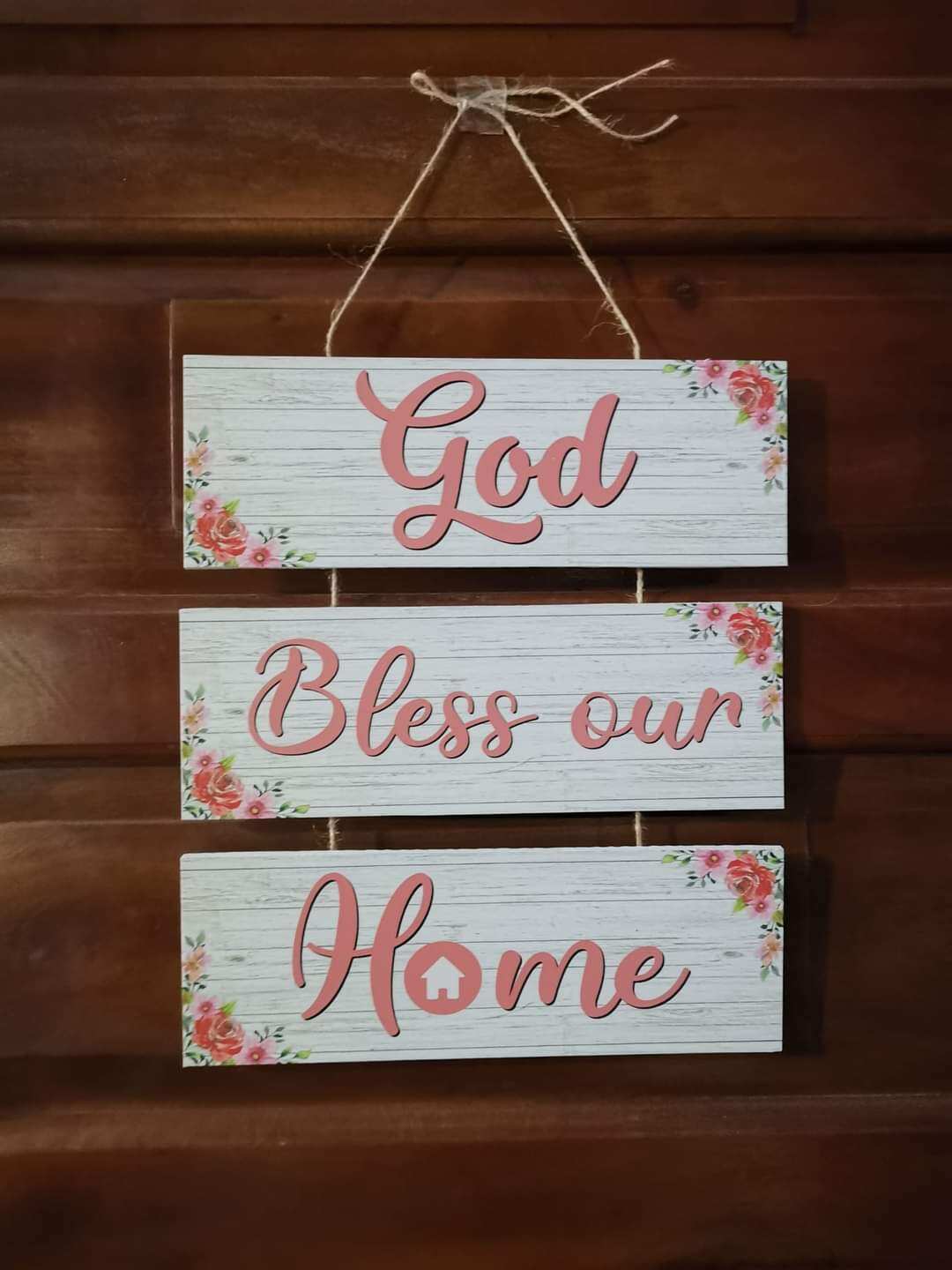 A&J Personalized Door Sign Hanging 3 Panel Sintra Board Signage for ...