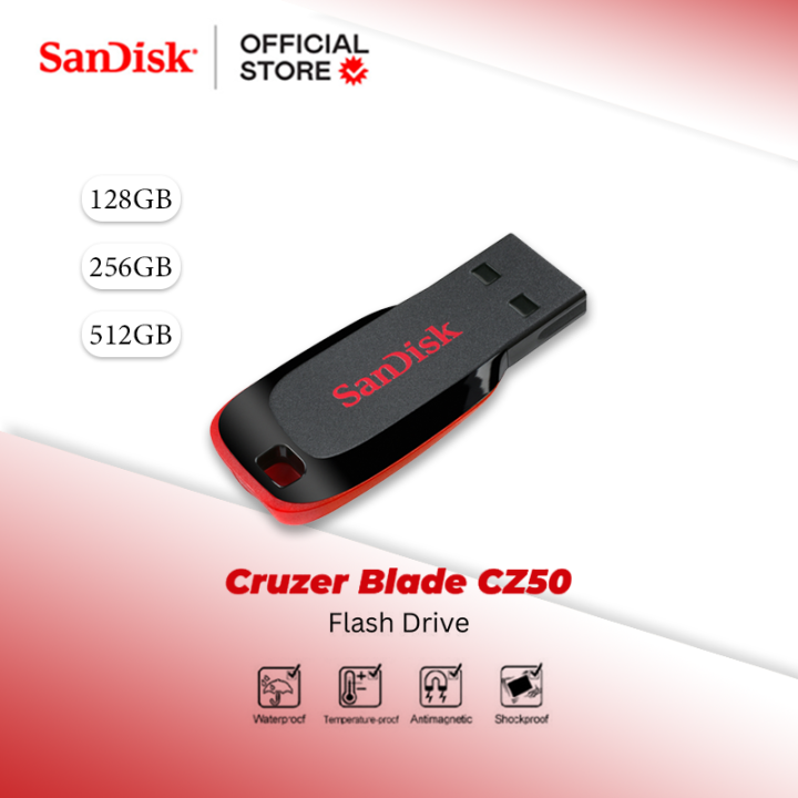 Sandisk Cruzer Blade 128GB 256GB 512GB USB 2.0 Flash Drive | Lazada PH