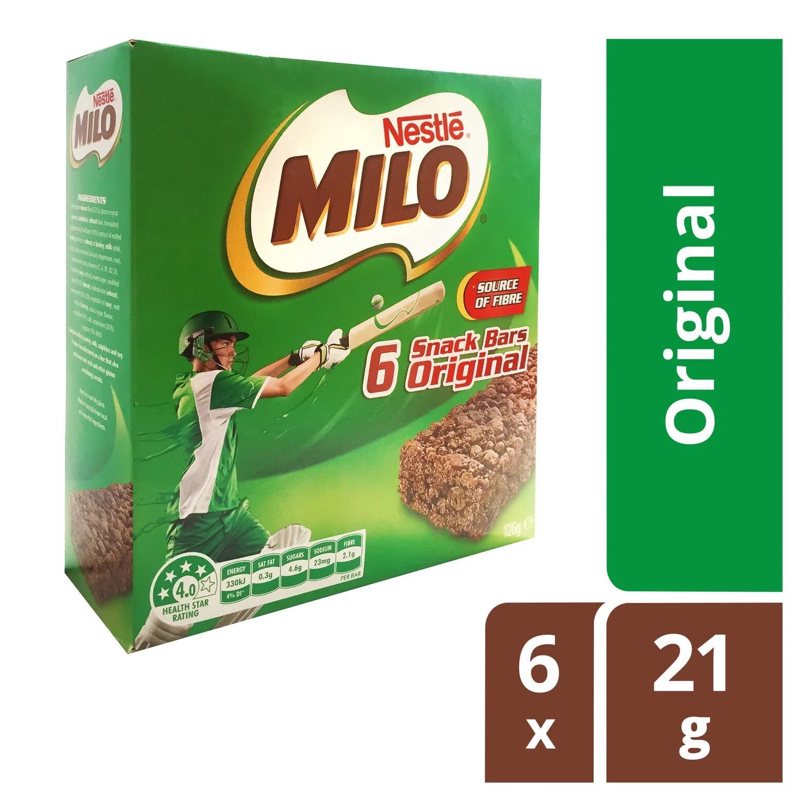 Milo Original Snack Bars (6 bars x 21g) | Lazada PH