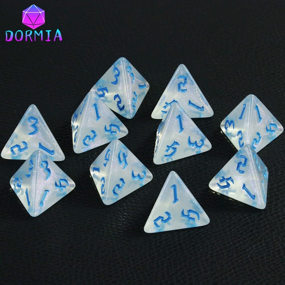D4 Dice DND Set Resin Dice High Quality D4 Dice Colourful Numbers ...