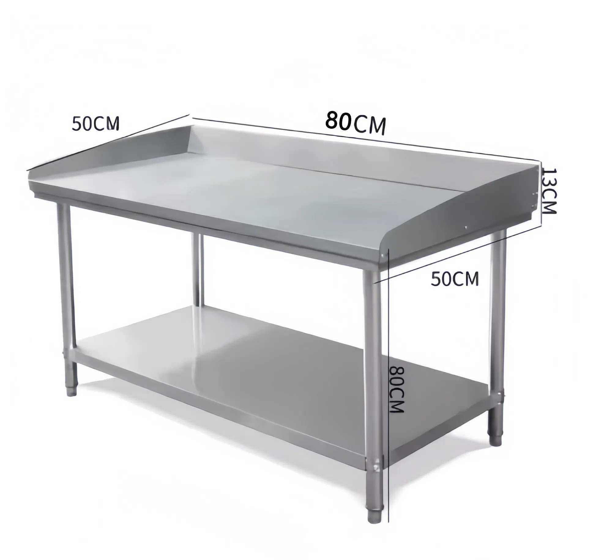 JINDIN Stainless Kitchen Table Stainless Working Table Nordic Dining ...