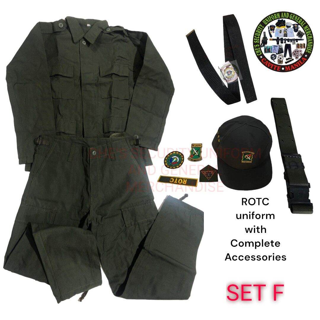 ROTC/CAT (ripstop) Fatigue Uniform Set with Accessories for students ...