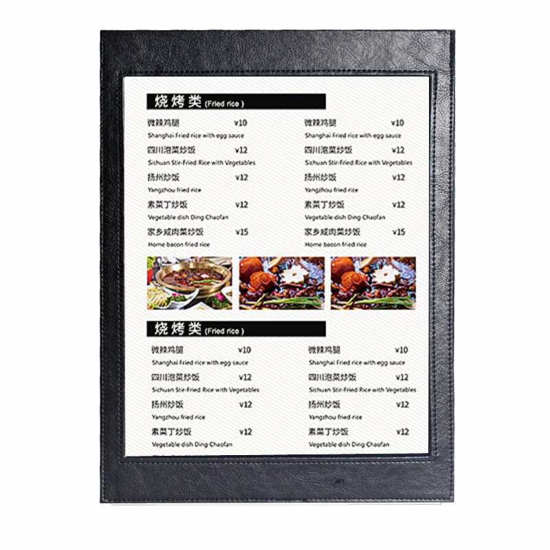 Spot Restaurant Leather Double-Page Order Book Menu Clip Menu Plywood ...