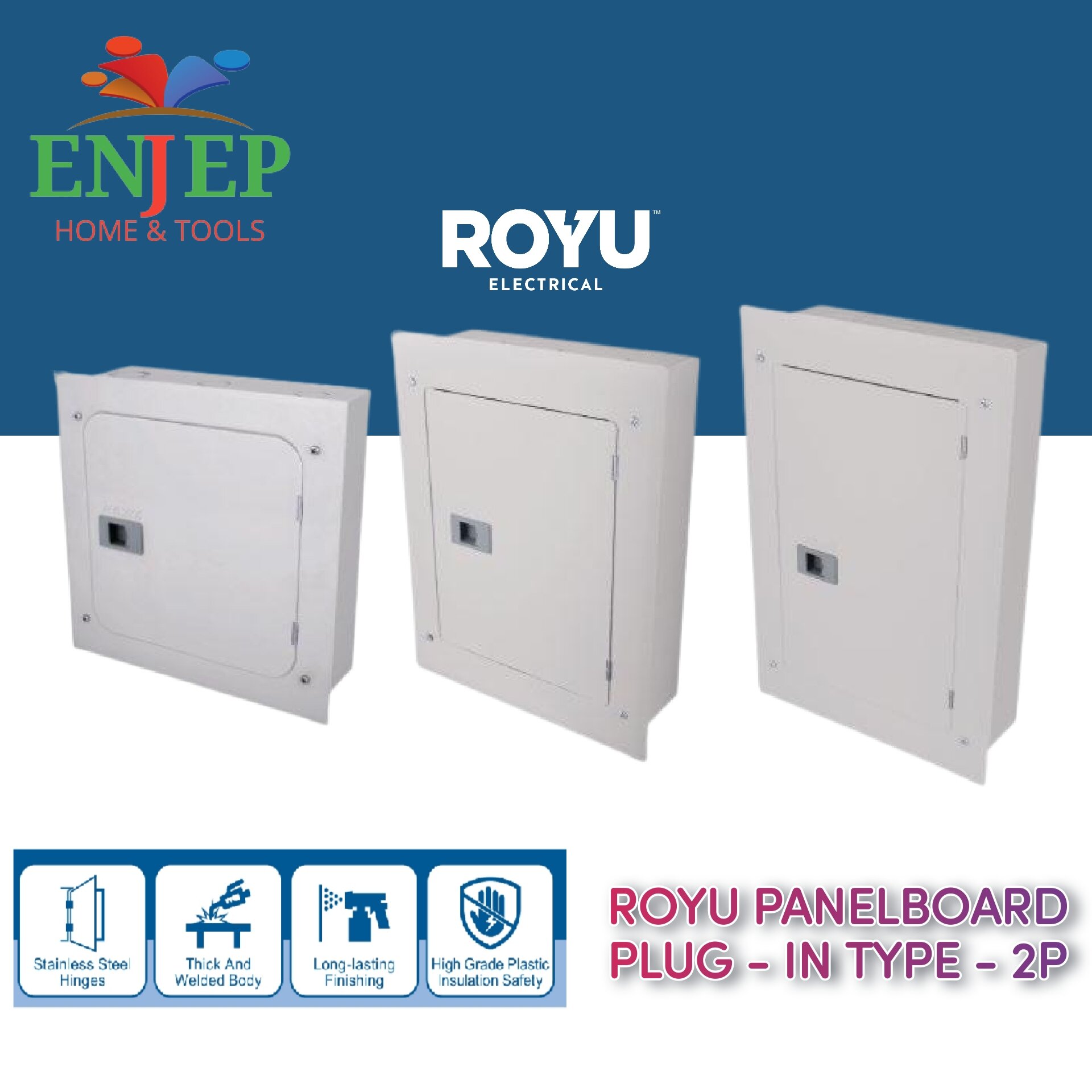 ROYU PanelBoard Plug-In Type 2 Pole Branches | Lazada PH