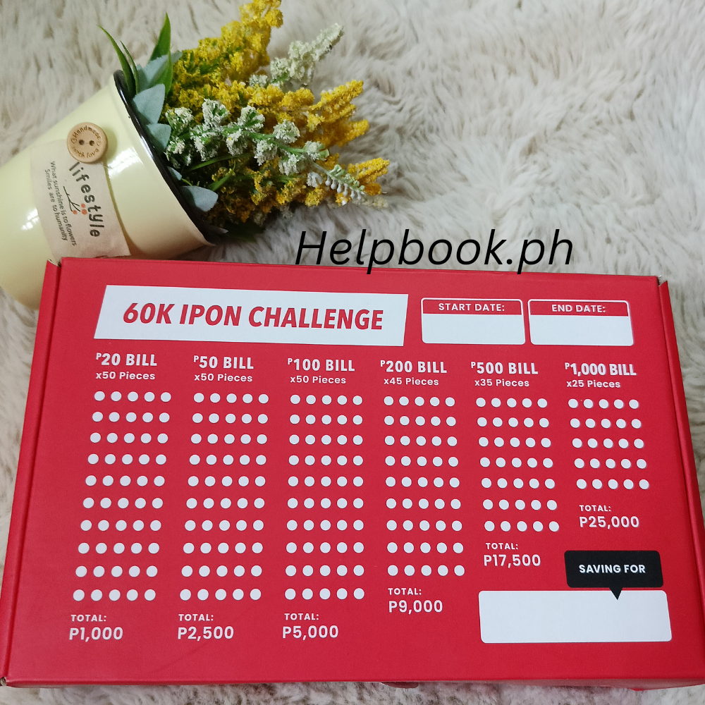 1PC. 60K Ipon Box/Alkansiya 60k Challenge By Chinkee Tan | Lazada PH