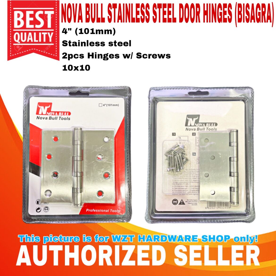 NOVA BULL STAINLESS STEEL DOOR HINGES / BISAGRA | Lazada PH