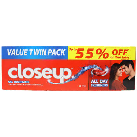 CLOSE UP TOOTHPASTE RED HOT 191G TWIN PACK | Lazada PH