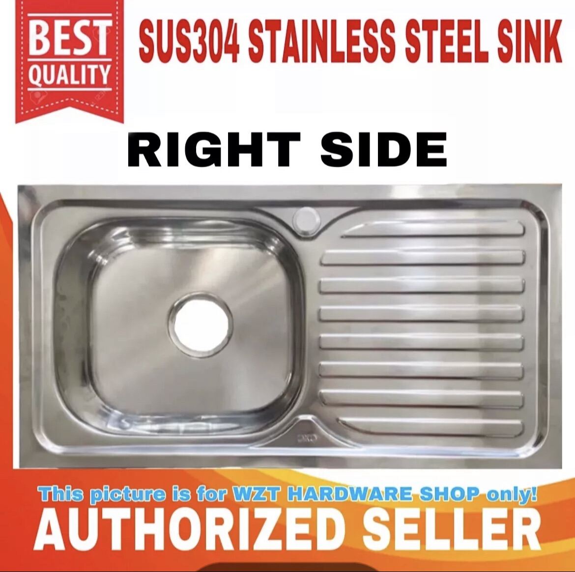 WZT STAINLESS STEEL SINK AND GOOSENECK FAUCET WITH FREE STRAINER ...