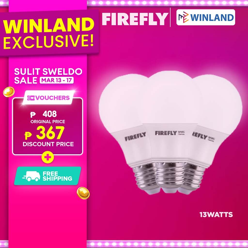 Firefly by Winland 13Watts Daylight 3 Pcs LED Bulb - Value Pack ...