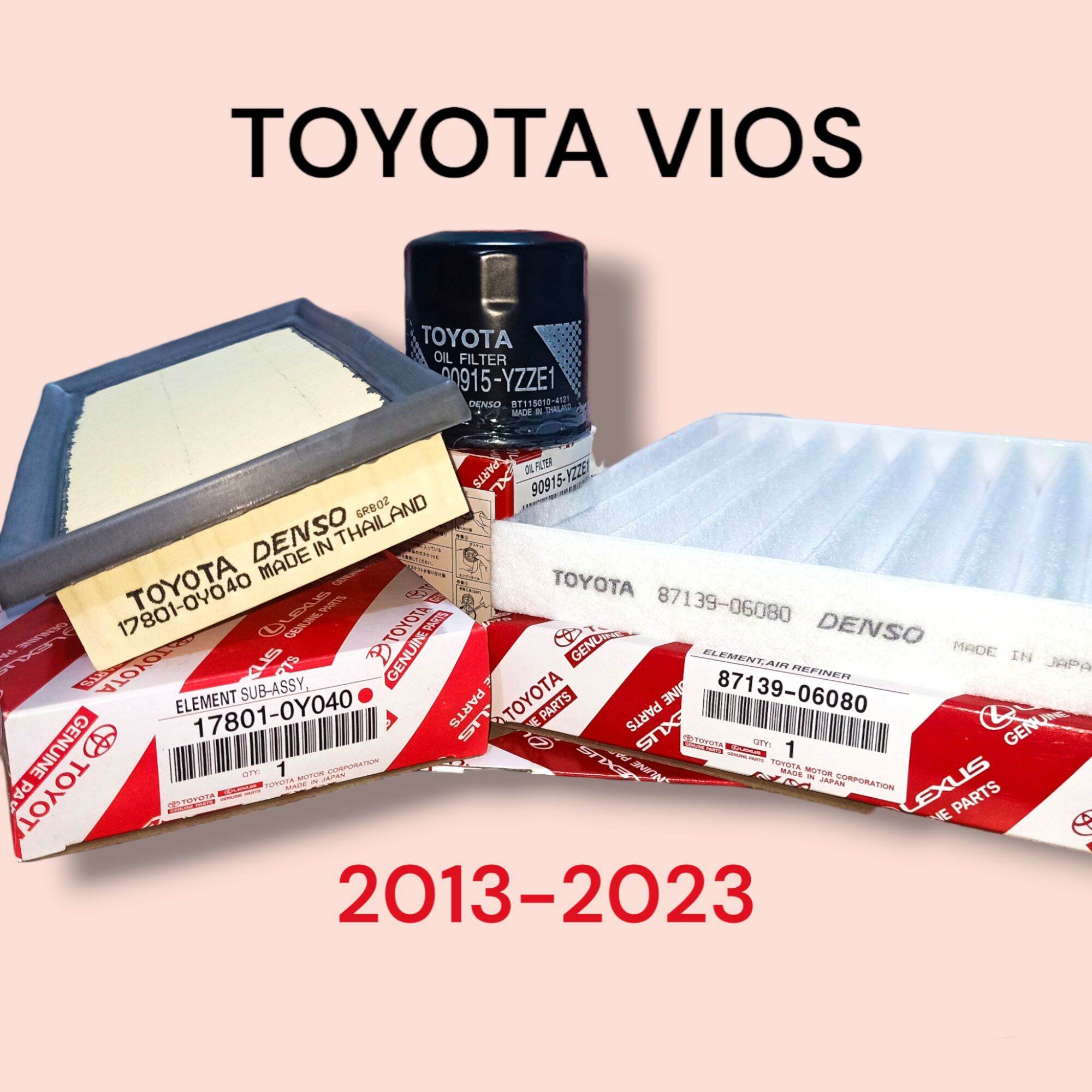 TOYOTA VIOS FILTERS GEN 3 AND UP TO 2022 VIOS AIR FILTER VIOS AC FILTER VIOS OIL FILTER COMBO ...