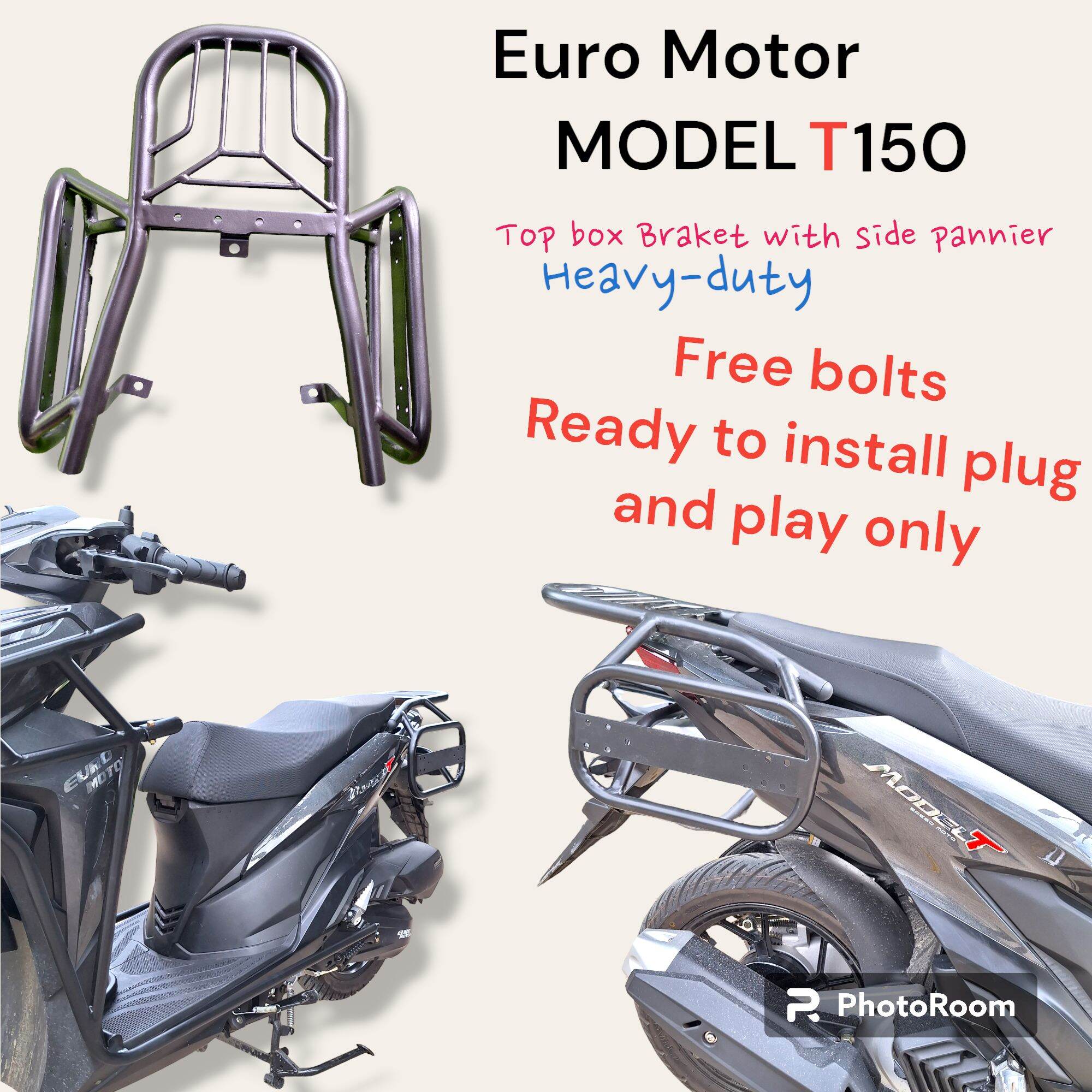 EURO MOTOR MODEL T150 - TOP BOX BRAKET WITH SIDE PANNIER (HEAVY-DUTY ...