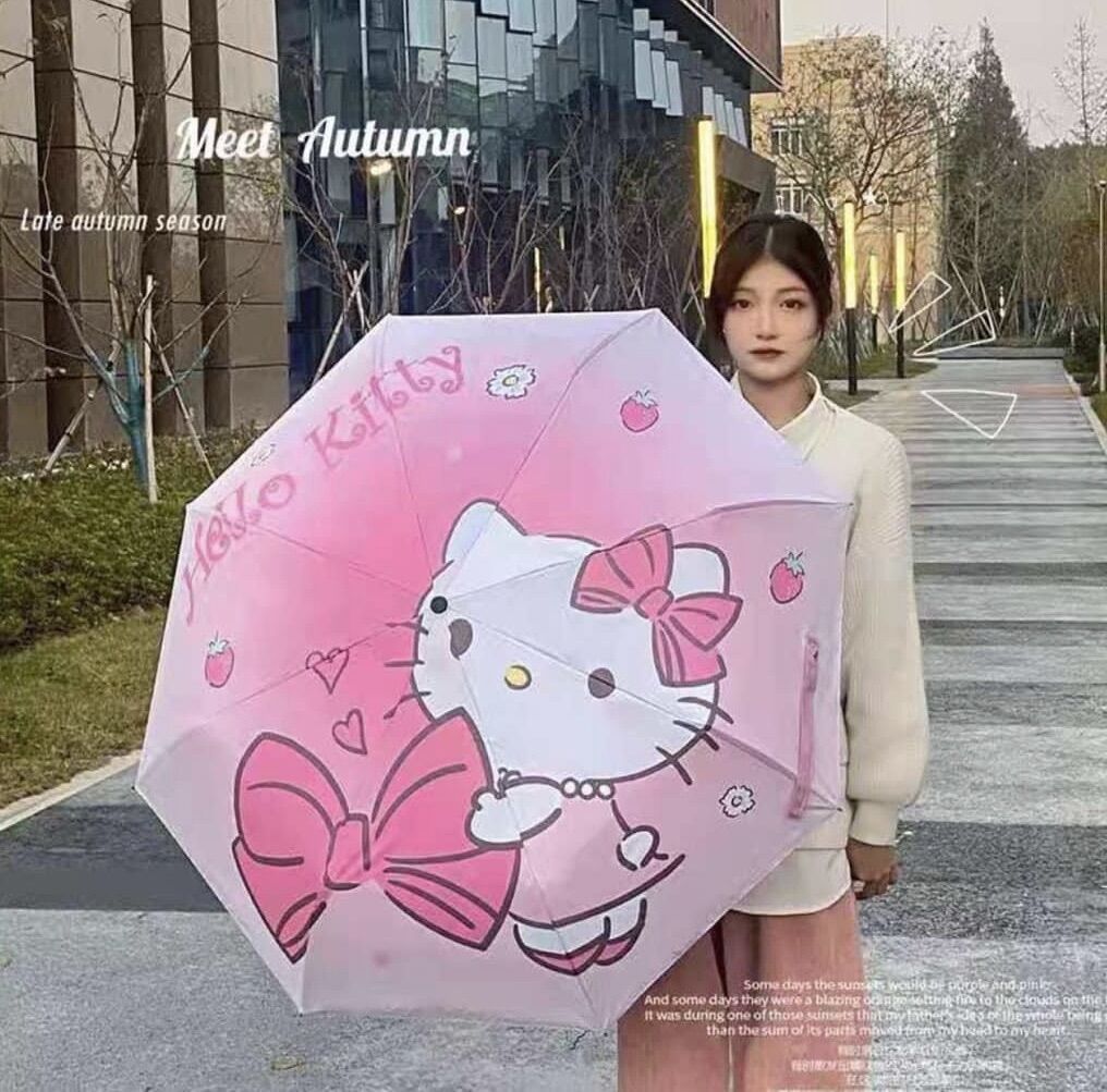 Automatic umbrella hello! kitty my melody little twin stars cinnamoroll Kuromi | Lazada PH