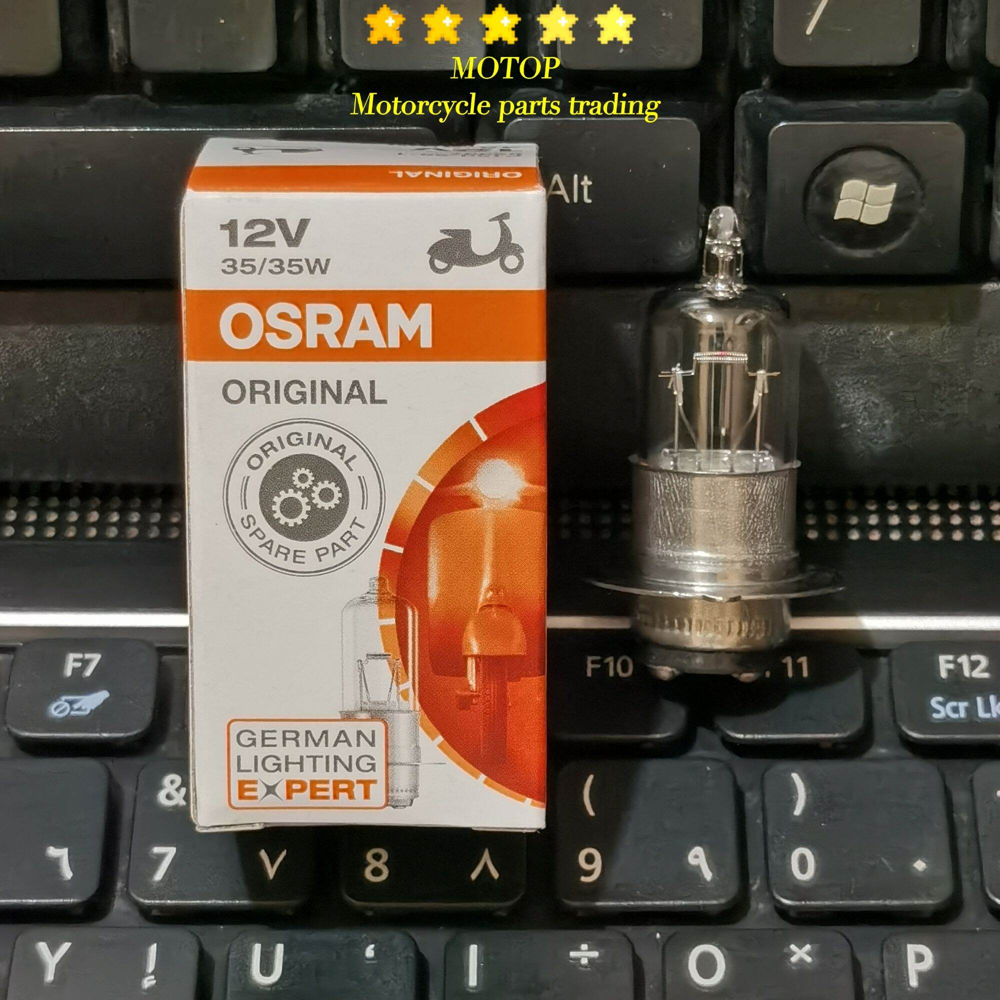 Osram Halogen Head Light Bulb One Leg /T19 For Motorcycles 35/35W ...