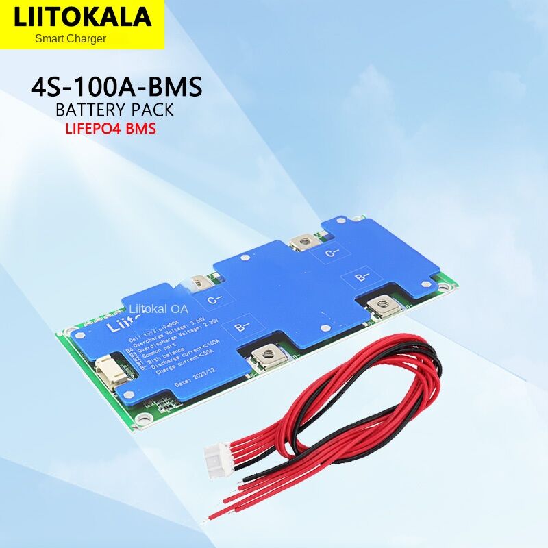LiitoKala 4S 12V 100A BMS LiFePo4 Lithium Iron Phosphate Battery Protection Circuit Board With ...