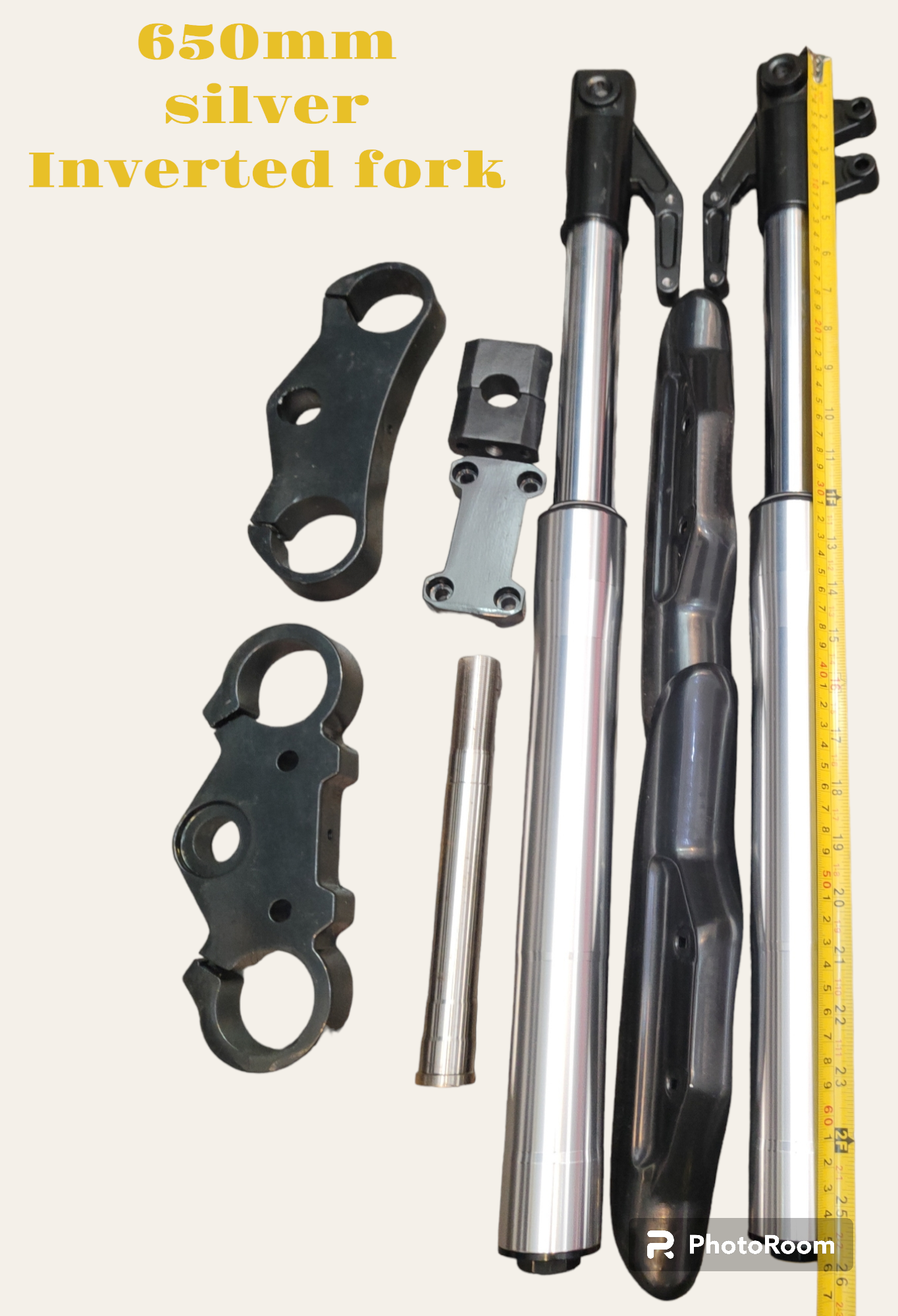 Inverted fork 650mm with steering parts (Silver) Saber | Lazada PH