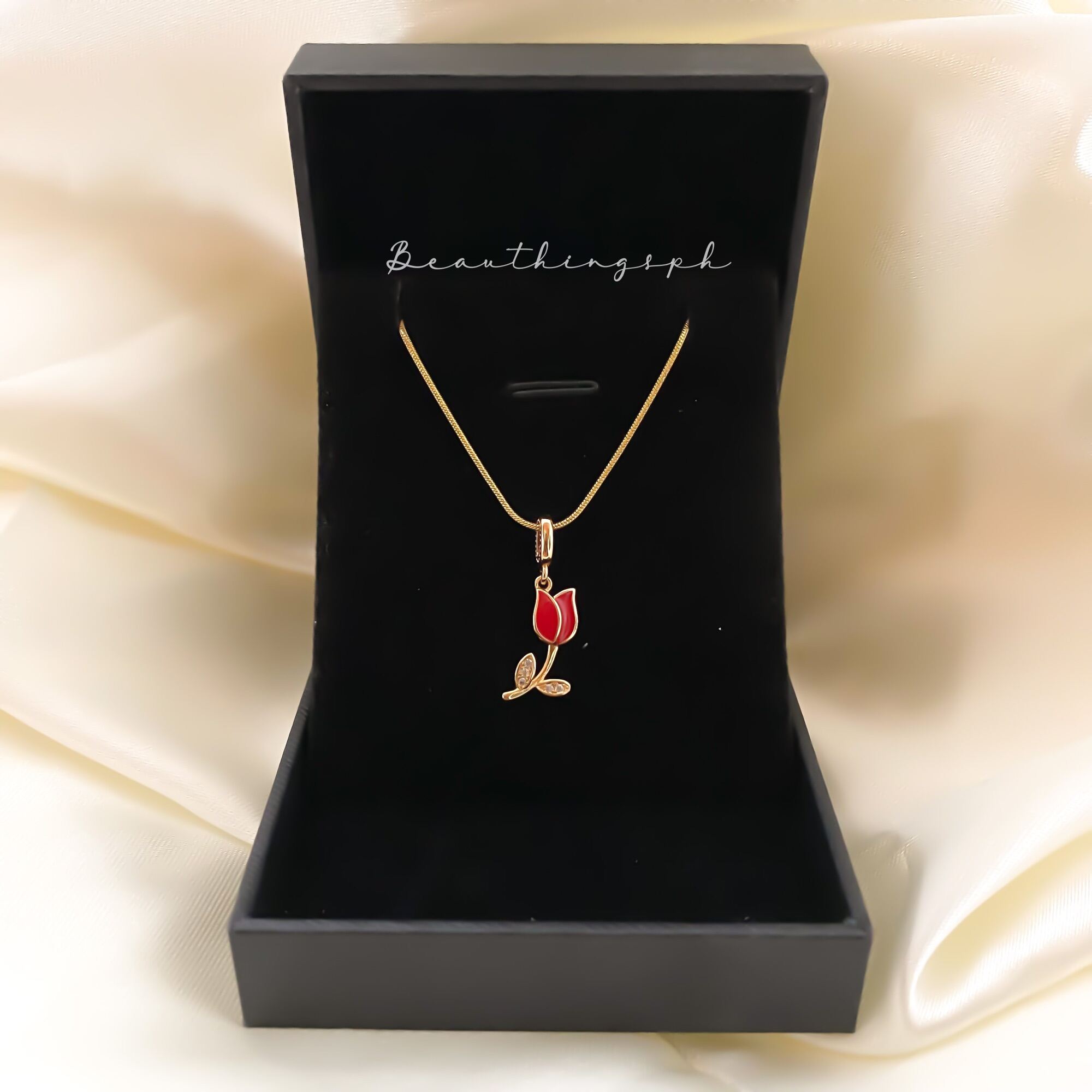 Tala by Kyla Inspired Red Rose Flower Necklace | Lazada PH