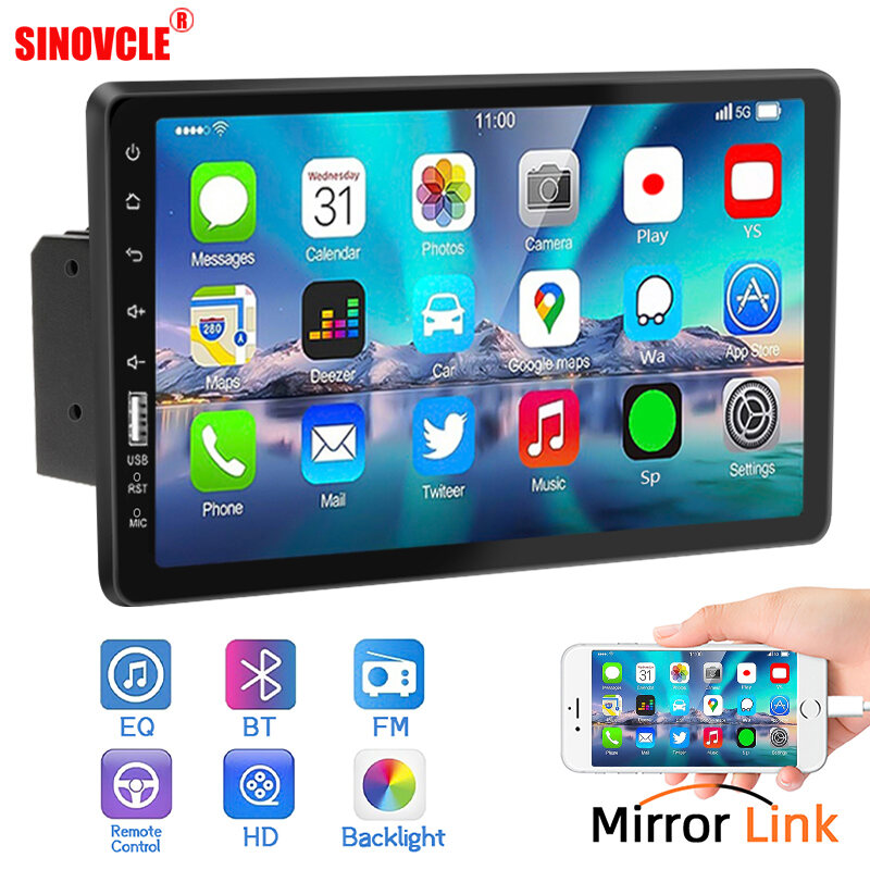 Hippcron 9 inch Car Radio Multimedia Video MP5 Player Universal 1Din HD Touch Screen BT ...