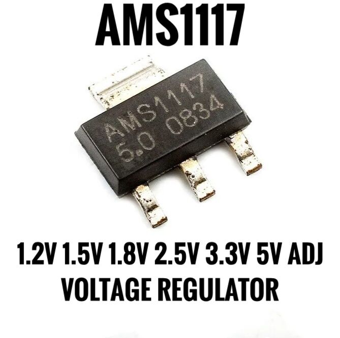 AMS1117 1117 1.2V 1.5V 1.8V 2.5V 3.3V 5V Adj Voltage Regulator IC ...