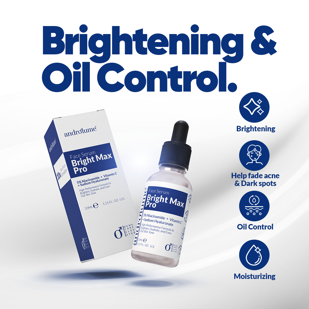 Androlume Bright Max Pro Face Serum For Men Brightening Oil Control ...