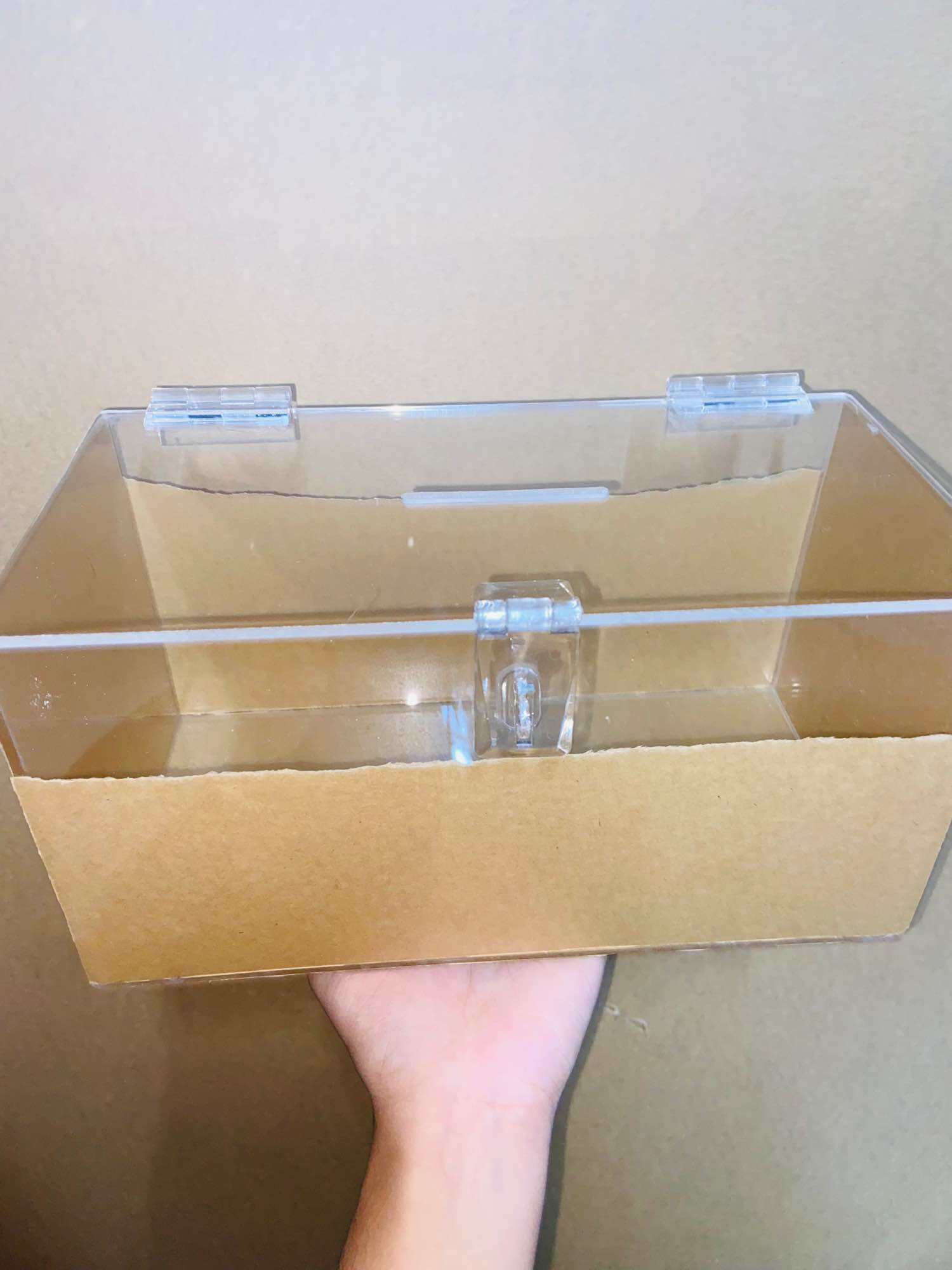 ACRYLIC TRANSPARENT ALKANSYA / DROPBOX / CLEAR TIPBOX / DISPLAY BOX ...