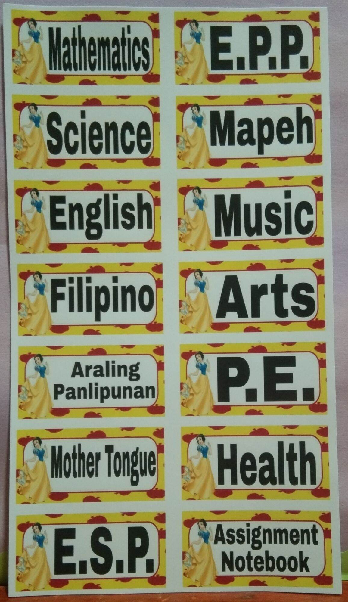 Subject Label sticker | Lazada PH