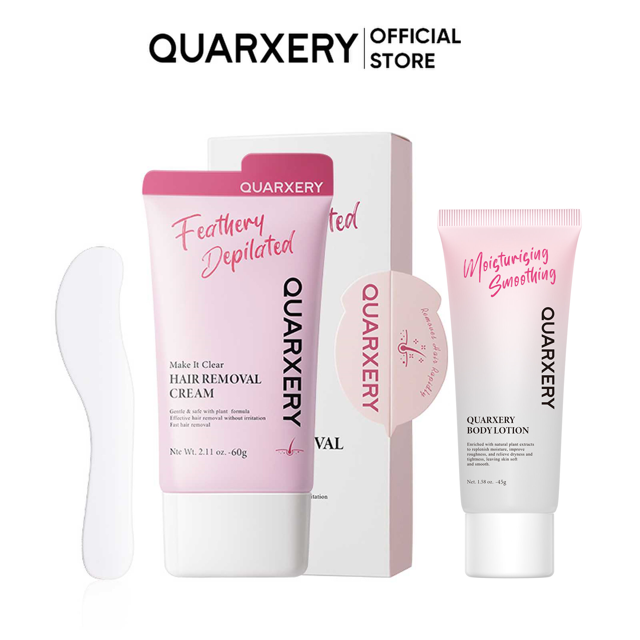 QUARXERY 60g Painless Hair Removal Cream – Gentle for Bikini, Underarm ...