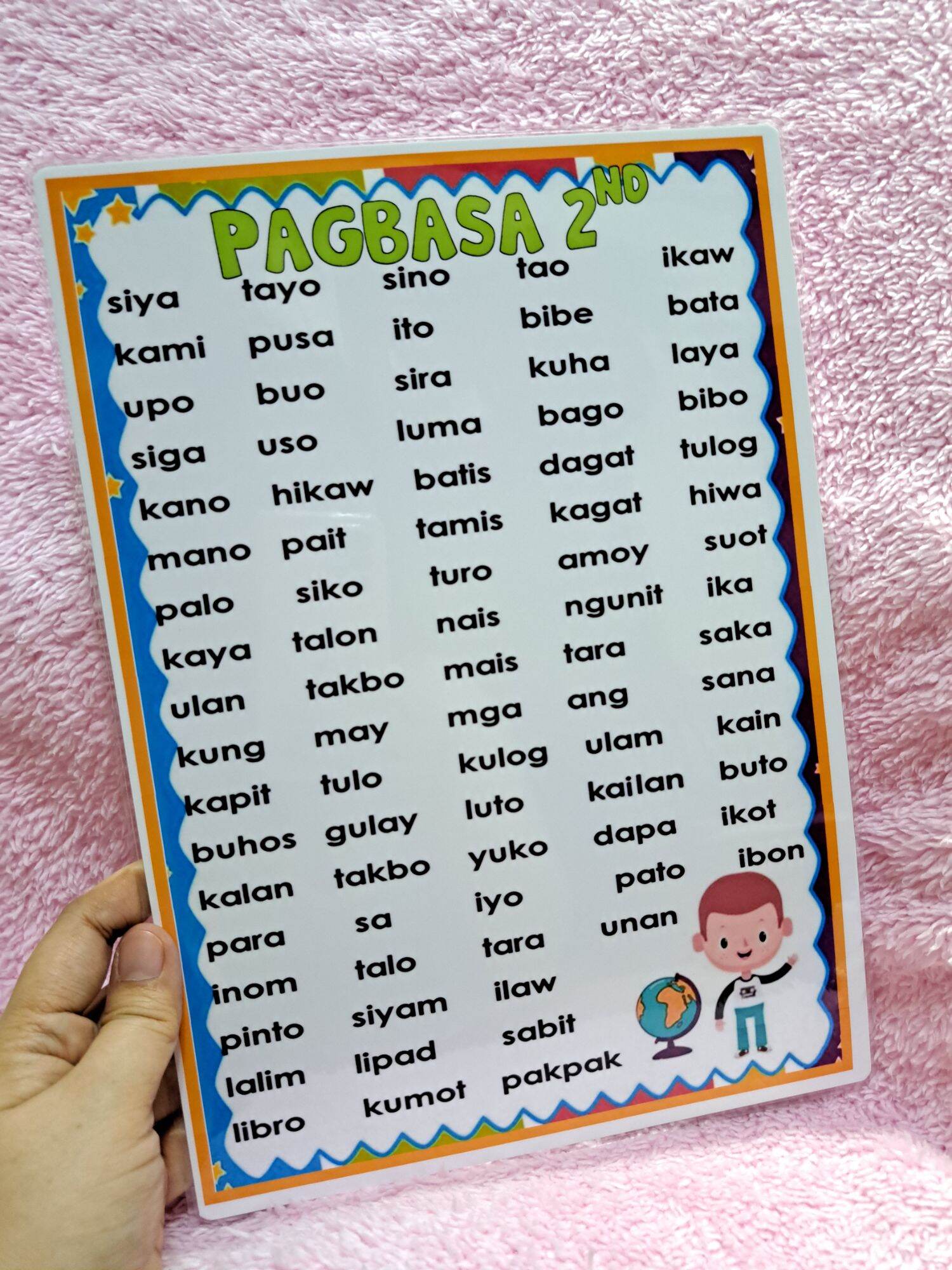 Tagalog Reading Charts A4 size laminated | Lazada PH