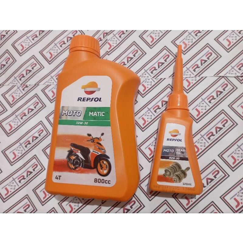 Repsol engine oil 800ml MATIC with gear oil 120ml package | Lazada PH