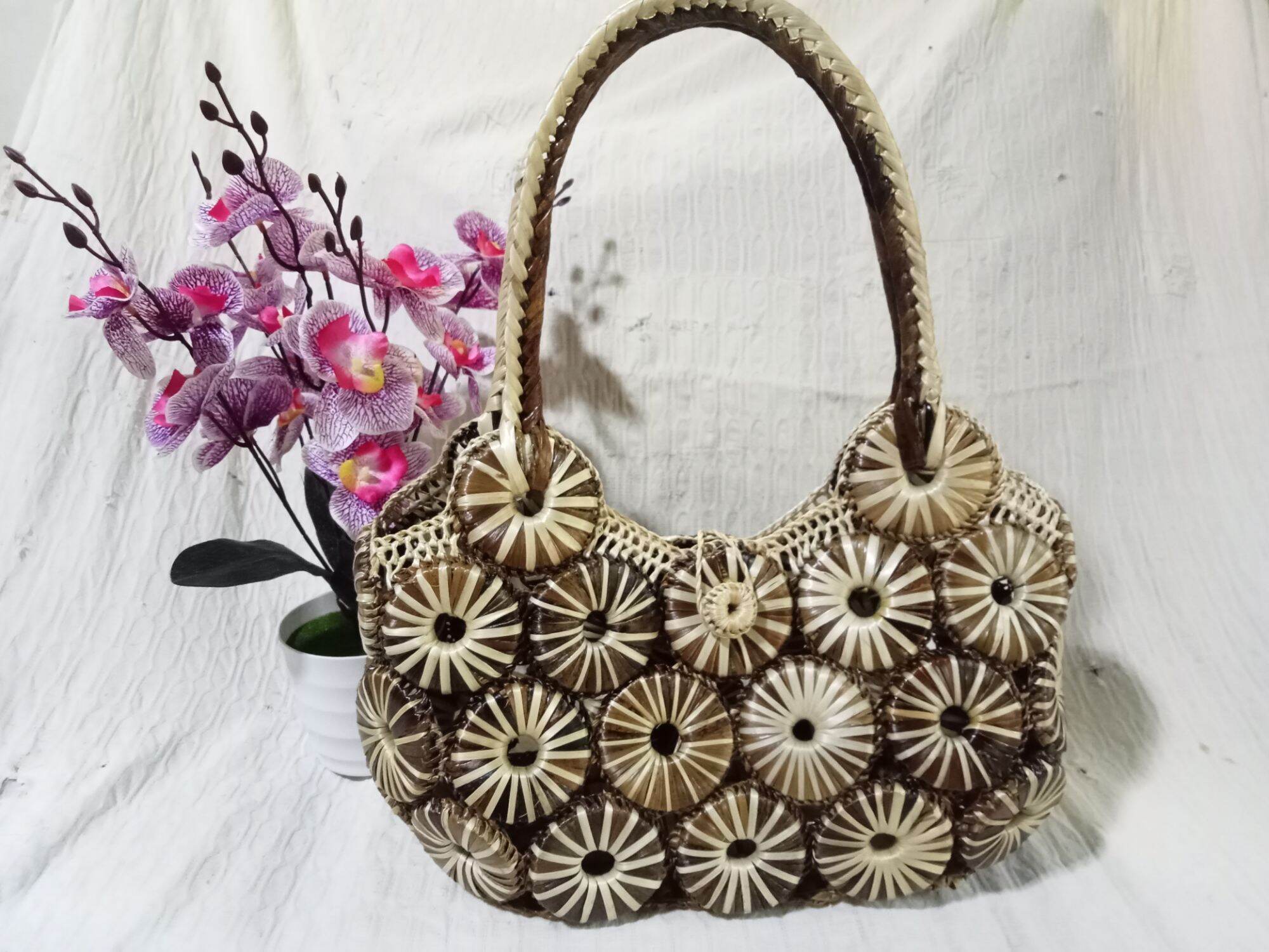 handicraft shoulder bag made abaca with varnish | Lazada PH