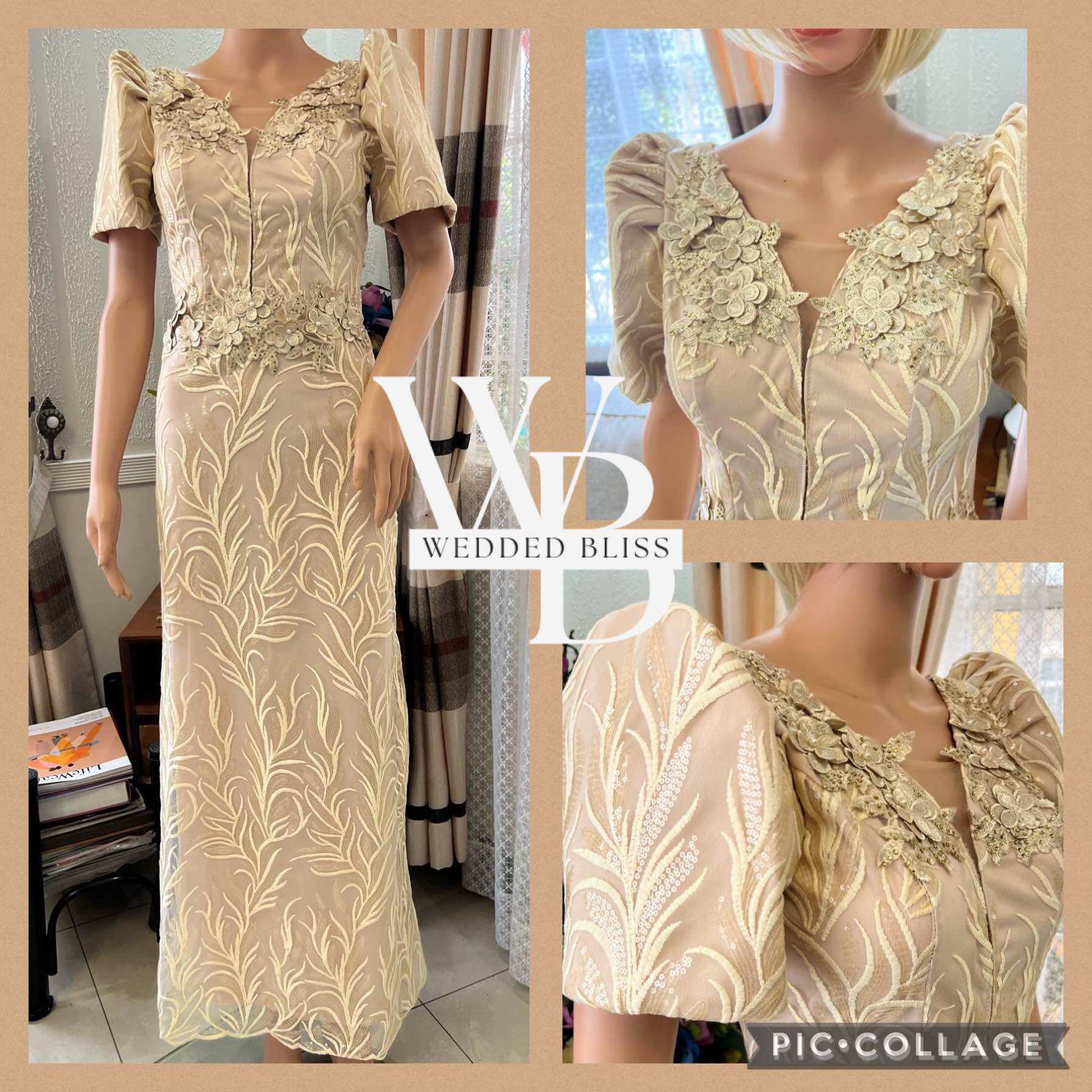 Modern Filipiniana Gown (MOTHER / NINANG / SPONSOR) | Lazada PH