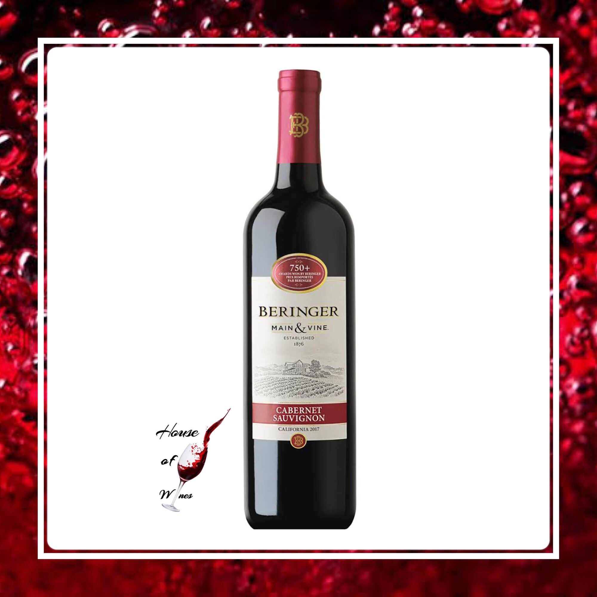 Beringer - Main & Vine - Cabernet Sauvignon Californian Red Wine 750ml ...