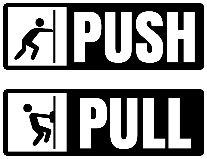 push and pull sticker sign | Lazada PH