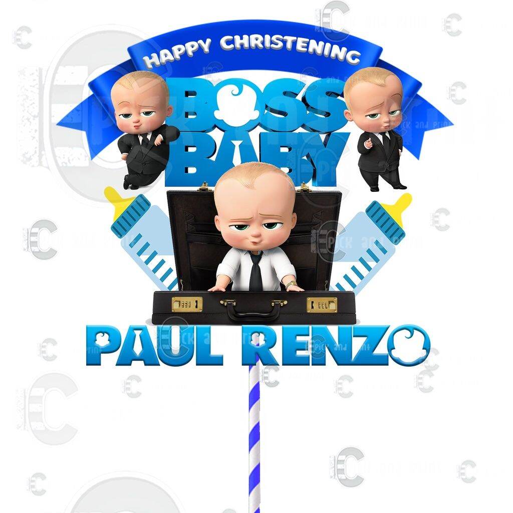 Personalized/Customized Boss Baby Cake topper for DIY Party Decorations ...