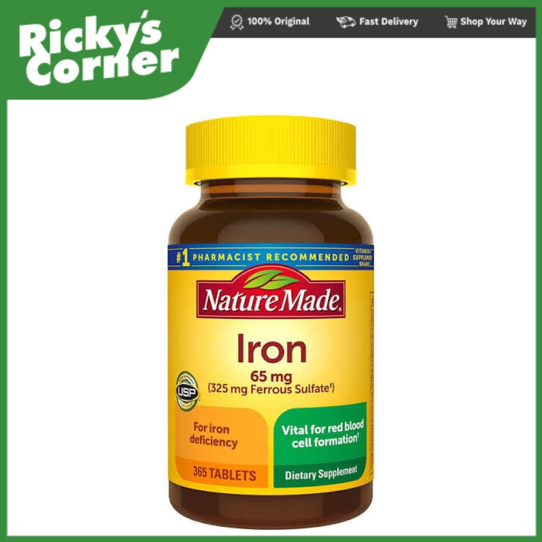 nature made iron 65mg dietary supplement 365 tablets | Lazada PH