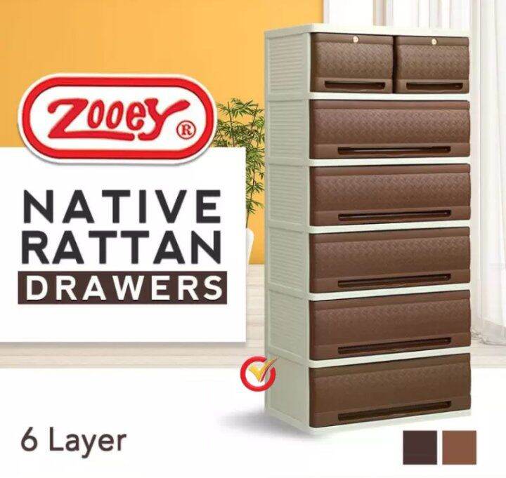6 layer zooey rattan style cabinet.. | Lazada PH