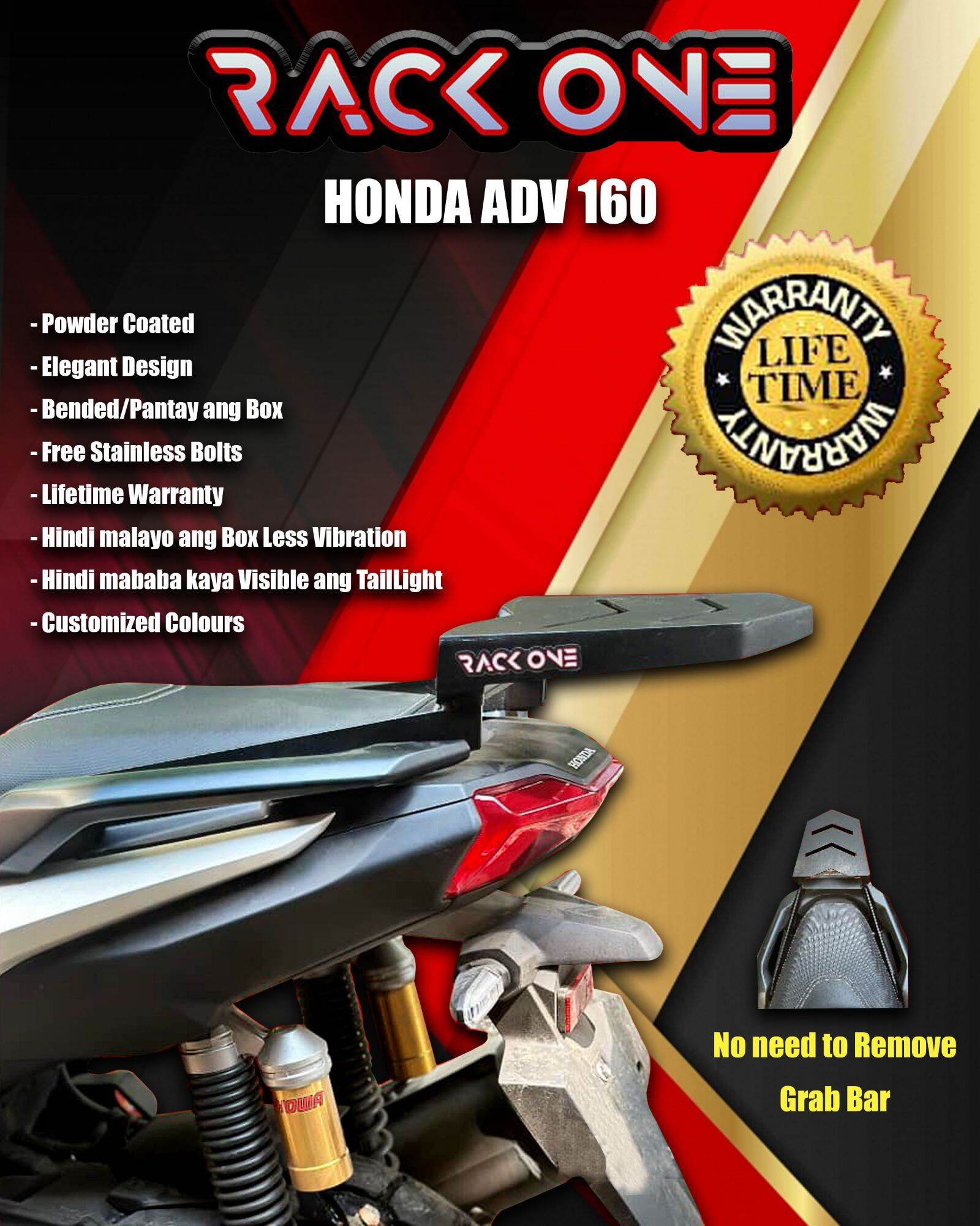 HONDA ADV 160 TOP BOX BRACKET HEAVY DUTY LIFETIME WARRANTY | Lazada PH