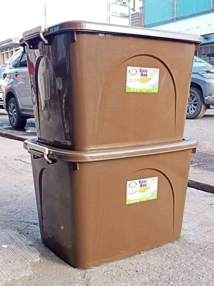 100liters EAZY BOX SQUARE BROWN STORAGE | Lazada PH