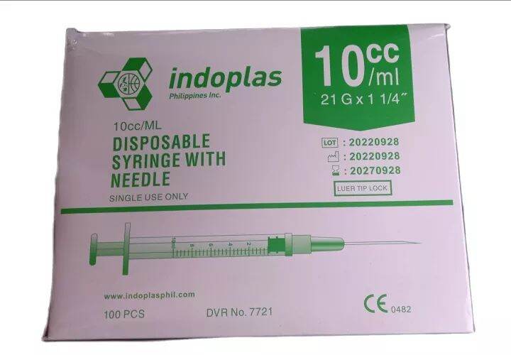 sterile disposable syringe 10 cc (100 pcs per box) | Lazada PH