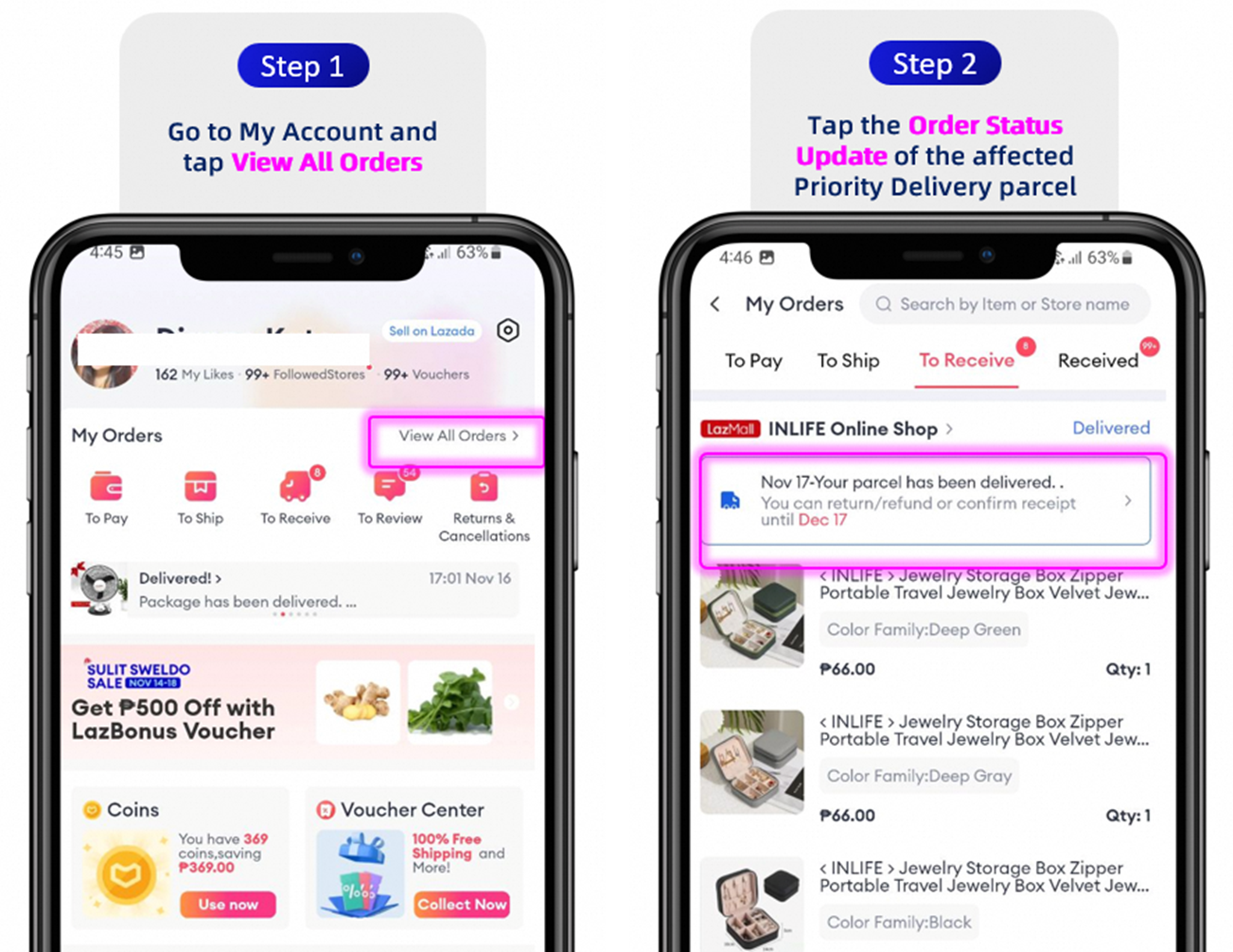 How to collect my Priority Delivery compensation voucher? | Lazada