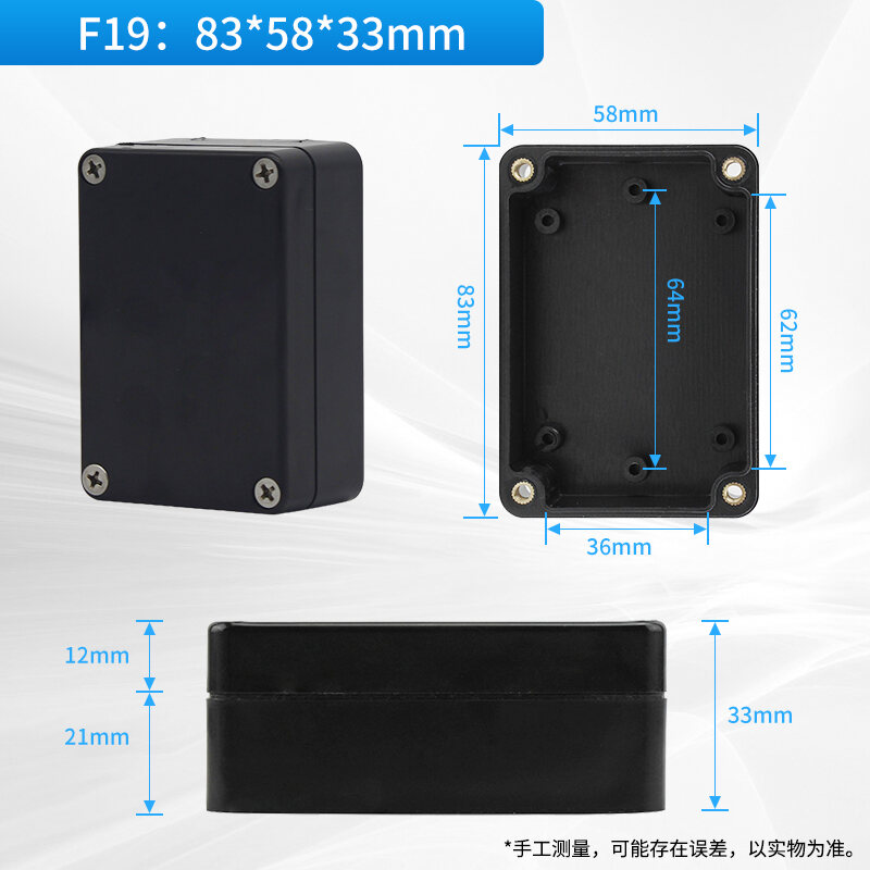Black Waterproof Junction Box Original M Plastic Terminal Box ABS ...