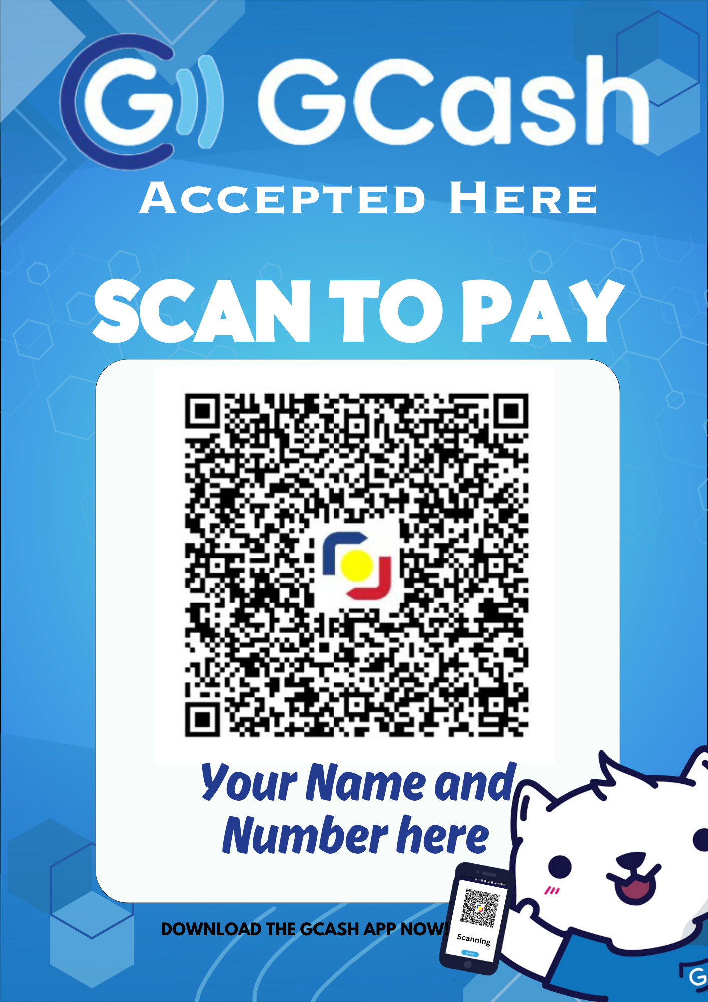 Personalized GCash Standee Signage,QR code Signage ,Sticker Signage ...