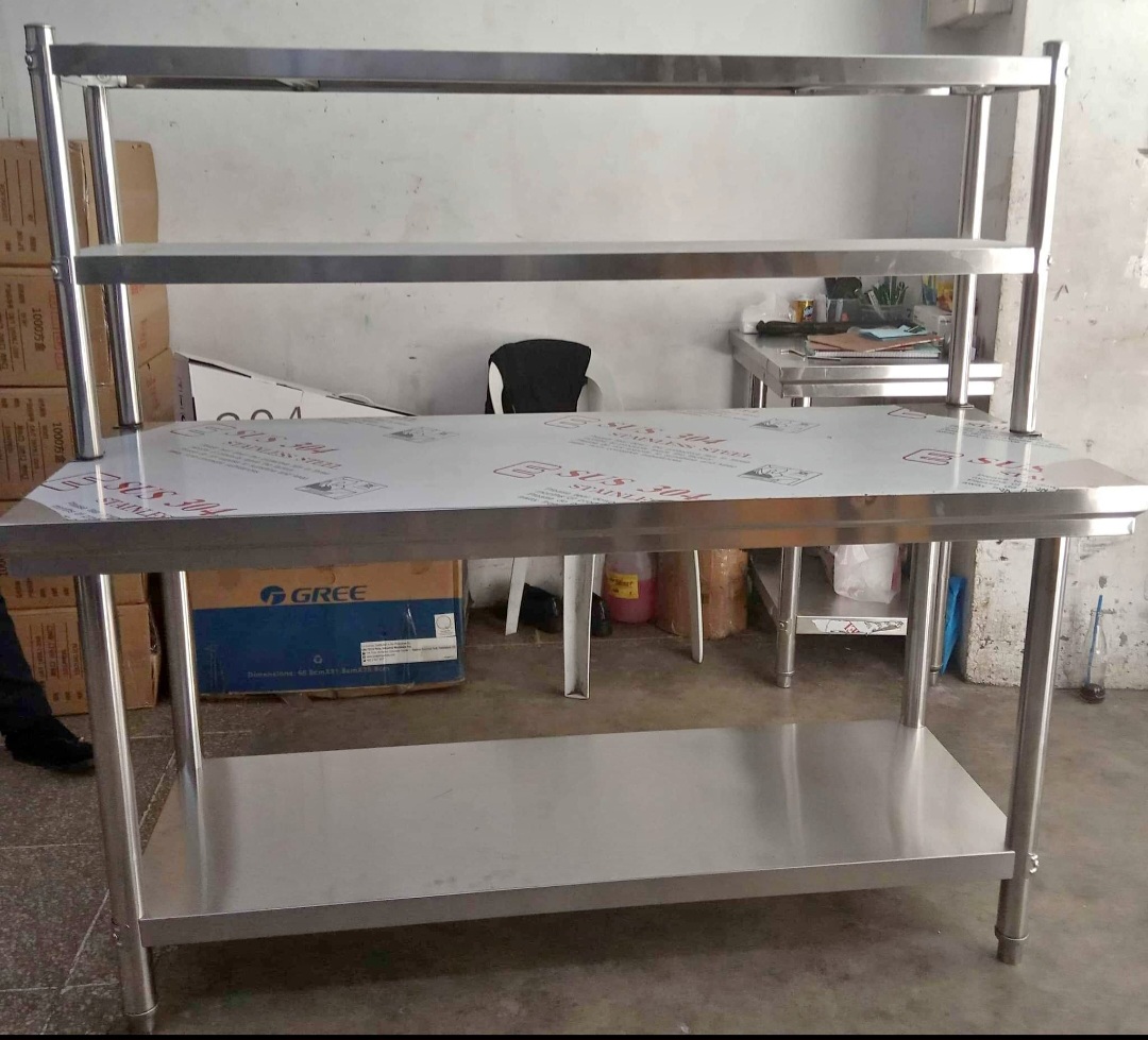 preparation working table with shelves | Lazada PH