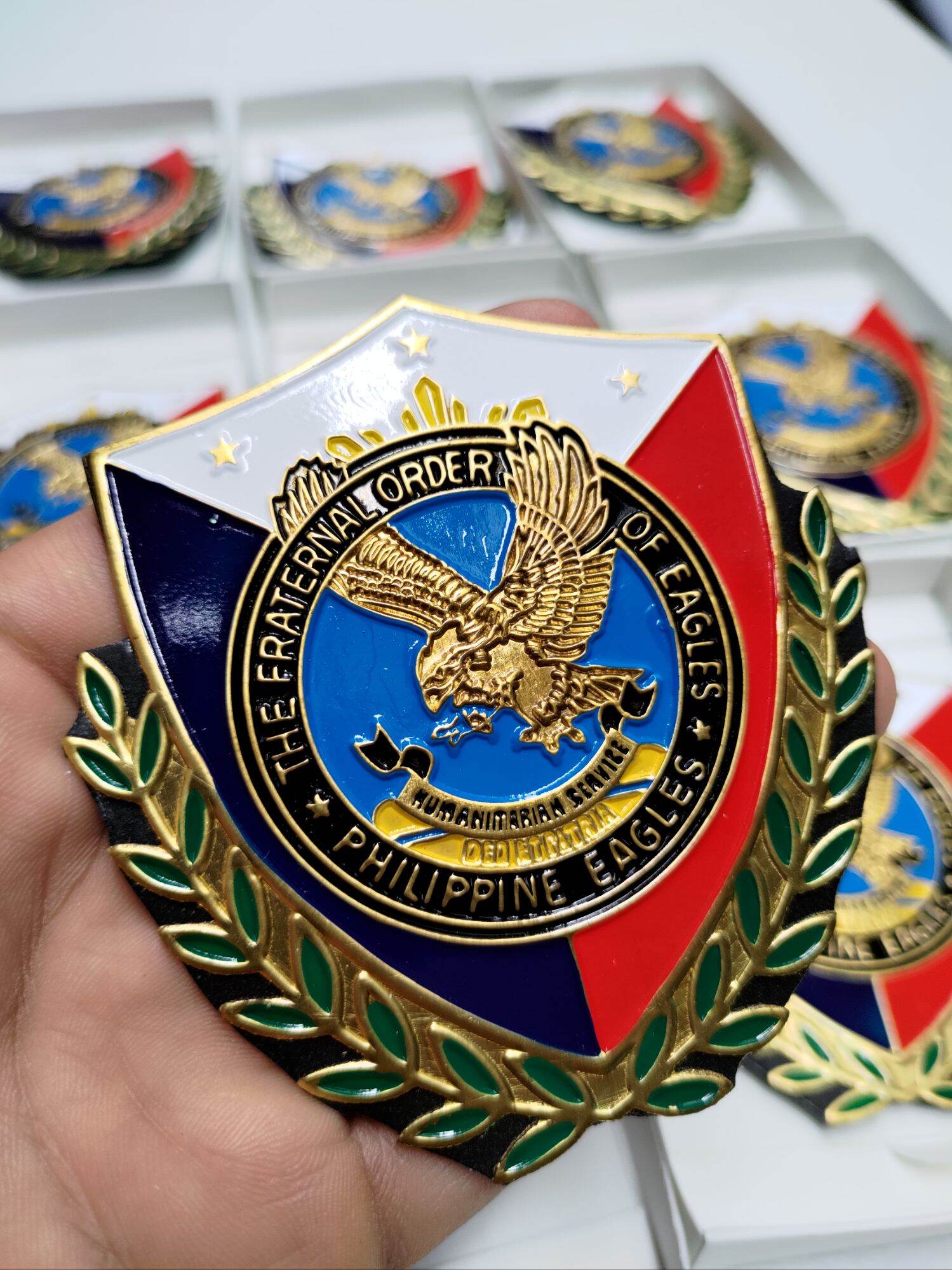 Eagles Flag Emblem with Laurel Leaves, The Fraternal Order of Eagles ...
