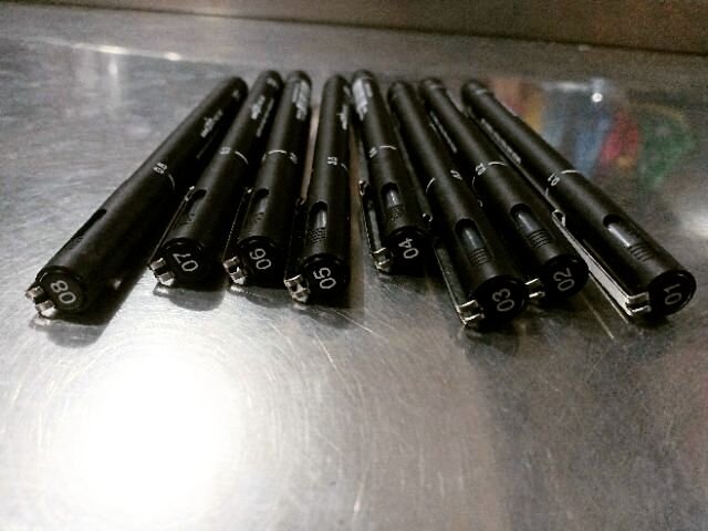 Uni Pin / Unipin Fineliner Pen / Technical Pen / Drawing Pen Color ...