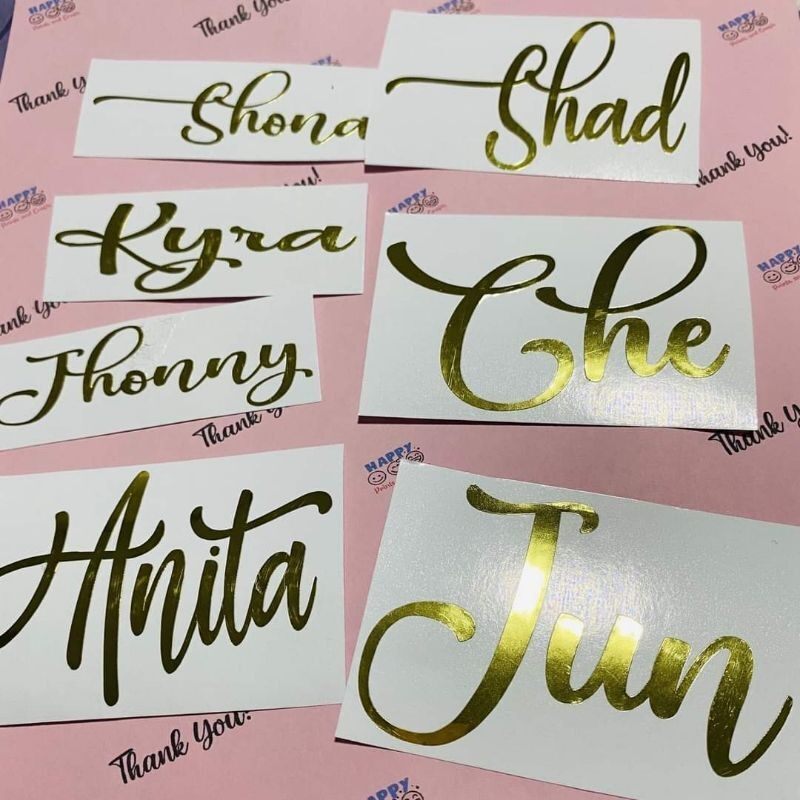 Personalized Name Decals (for Motors etc) | Lazada PH