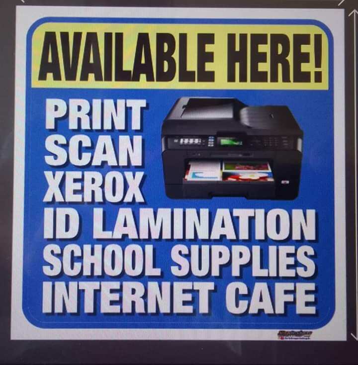 poster signage print scan id lamination school supplier Internet cafe ...
