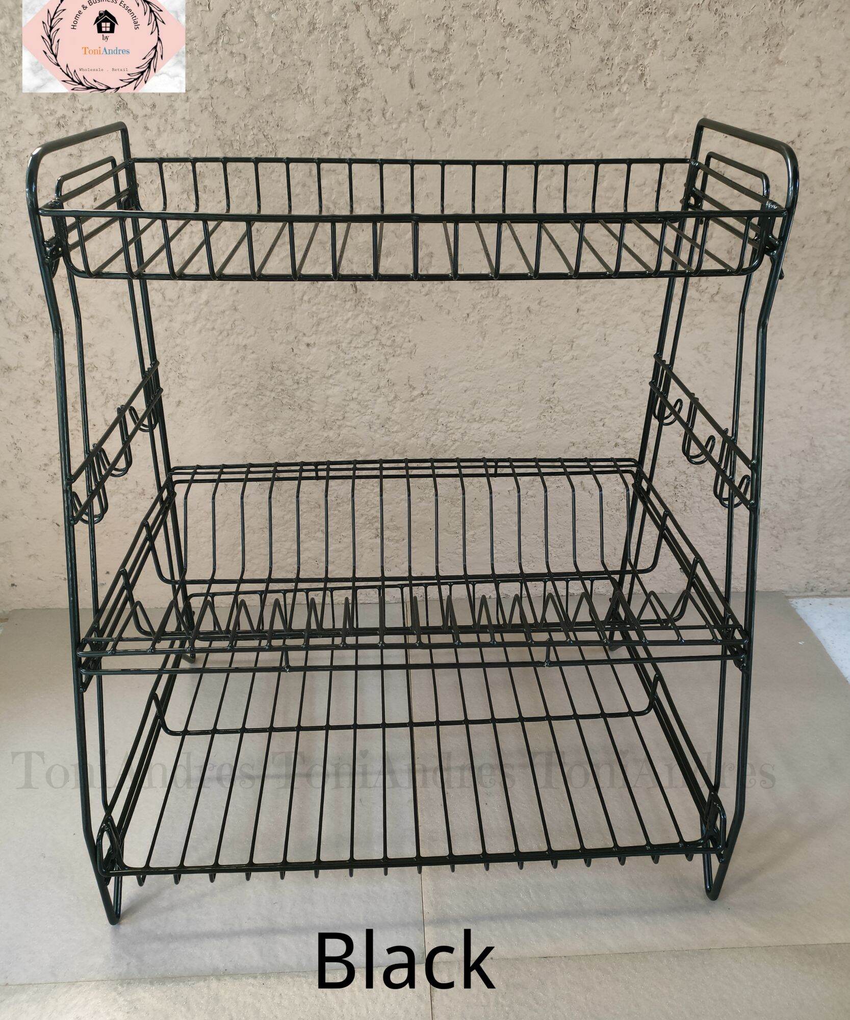 (3-Layer) Dish Drying Rack 3 Tier Kitchen Rack Organizer Plate Dryer ...