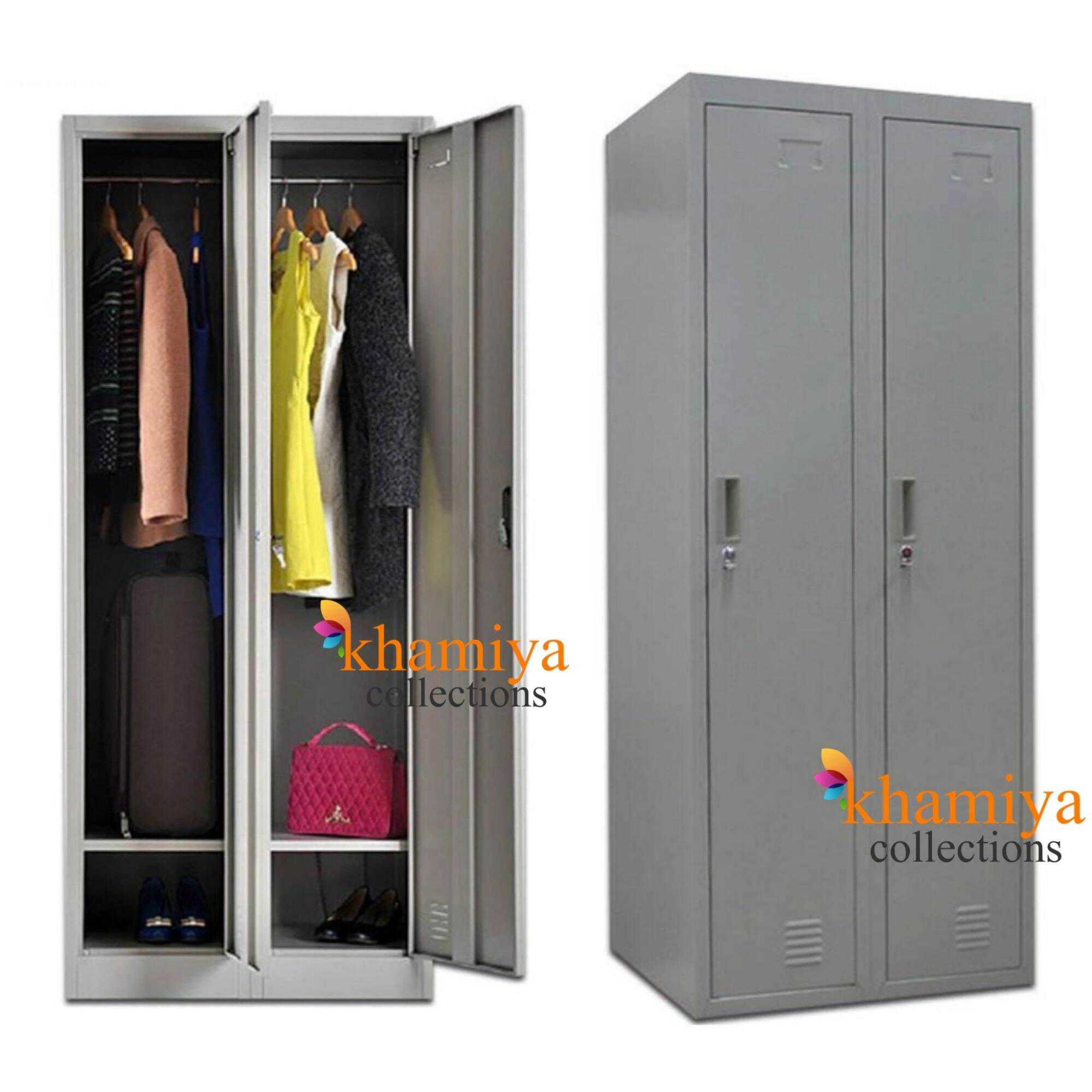 2 DOOR Metal Locker Key & Padlock, School Locker, Steel Locker, Gym ...