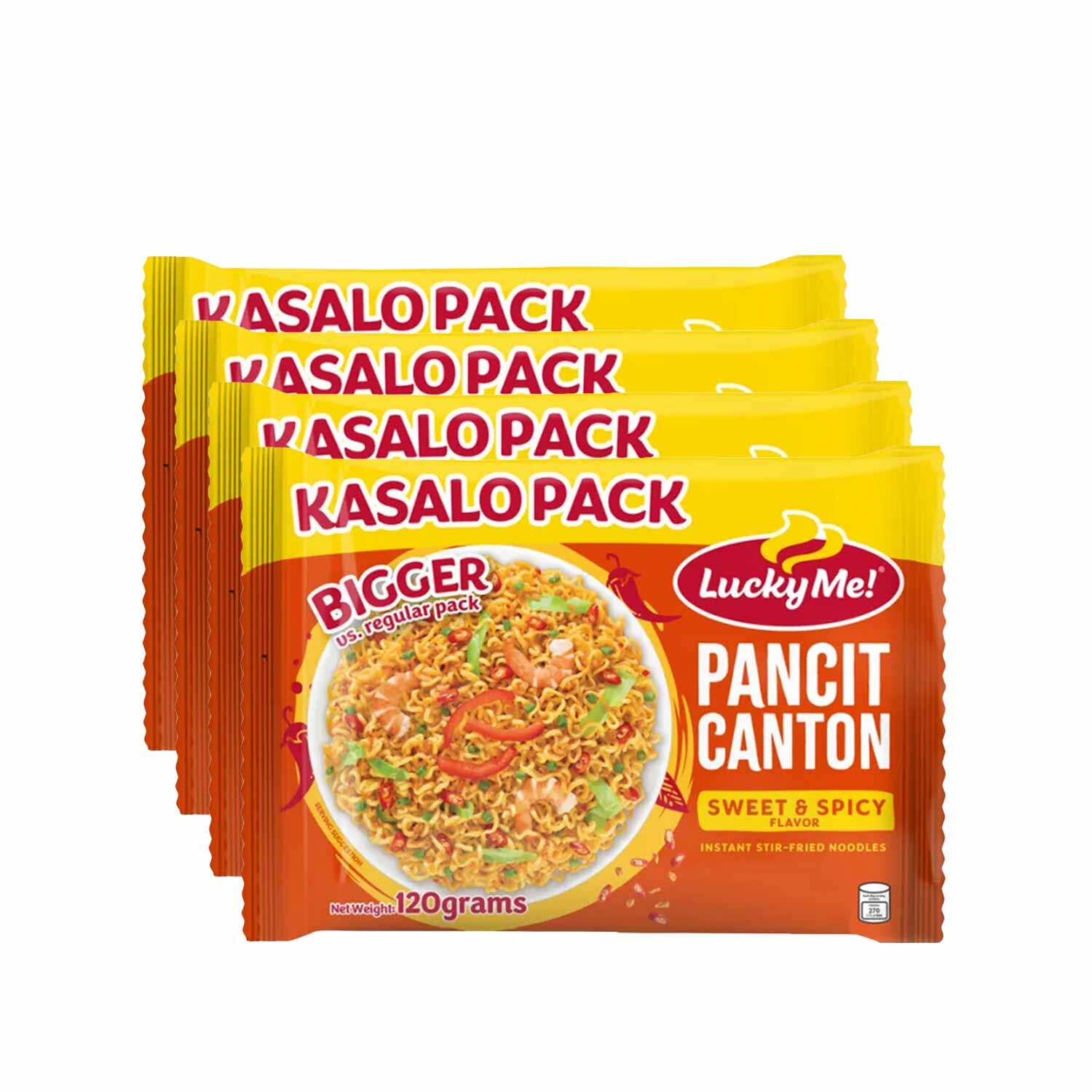 Lucky Me! Pancit Canton Sweet & Spicy Kasalo 120g - Pack of 4 | Lazada PH